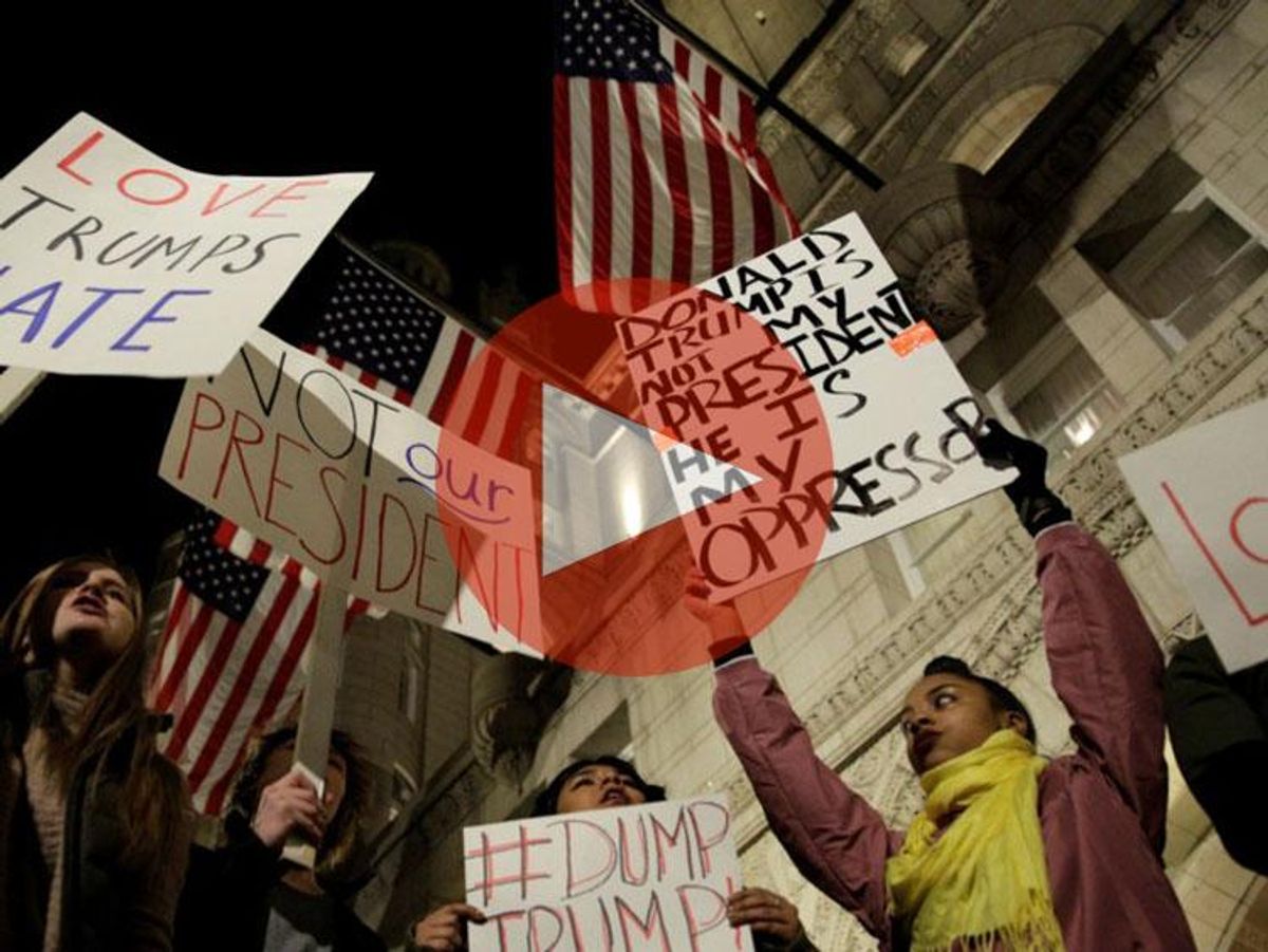 Scenes From Anti-Trump Protests Around the World