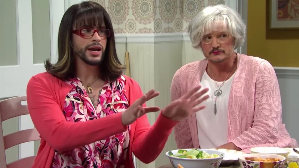Bad Bunny & Pedro Pascal in Drag on 'SNL' Had Us Absolutely Cackling