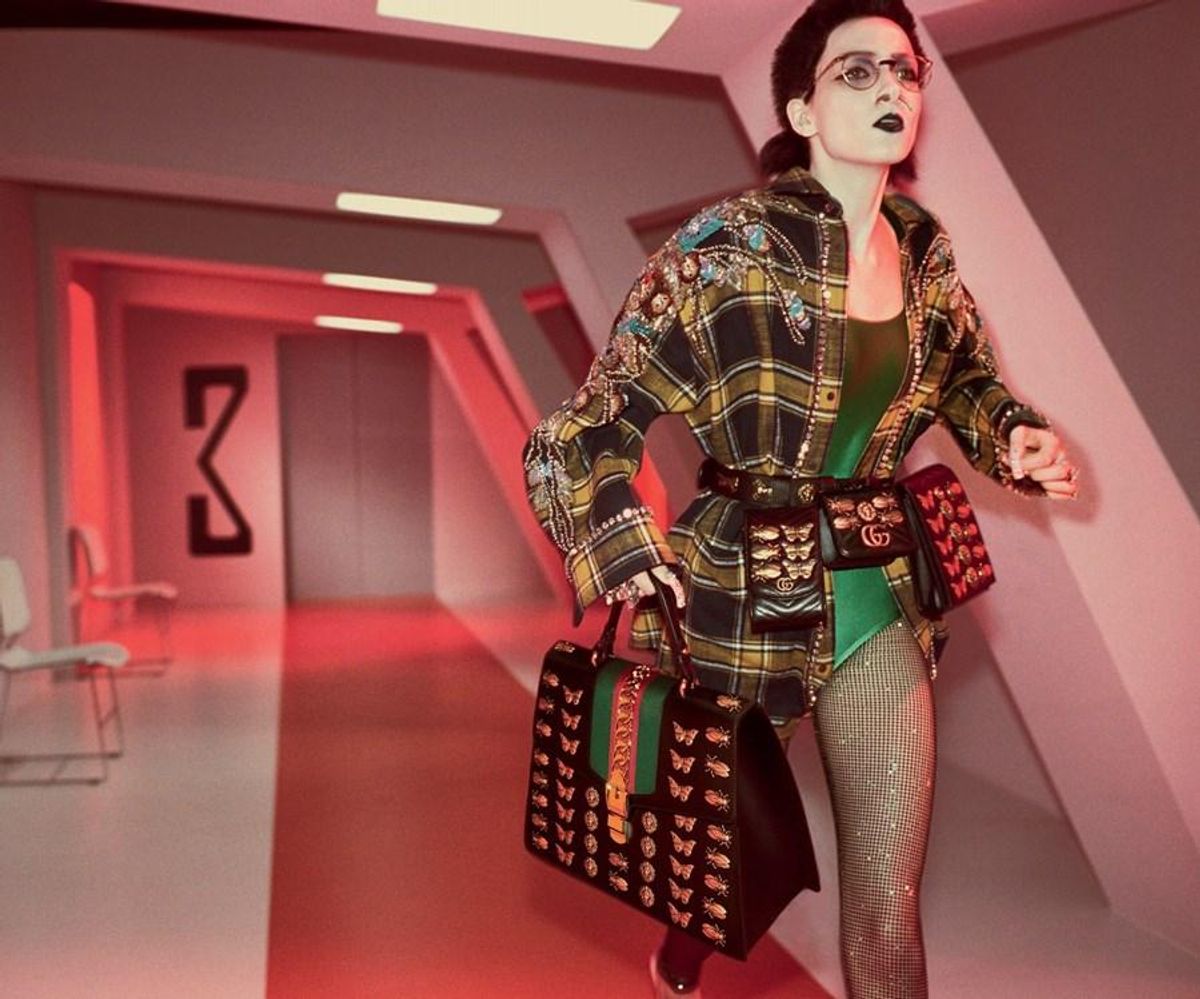 Gucci Fall '17 Campaign Sees Models Kissing Aliens & Fighting Dinosaurs