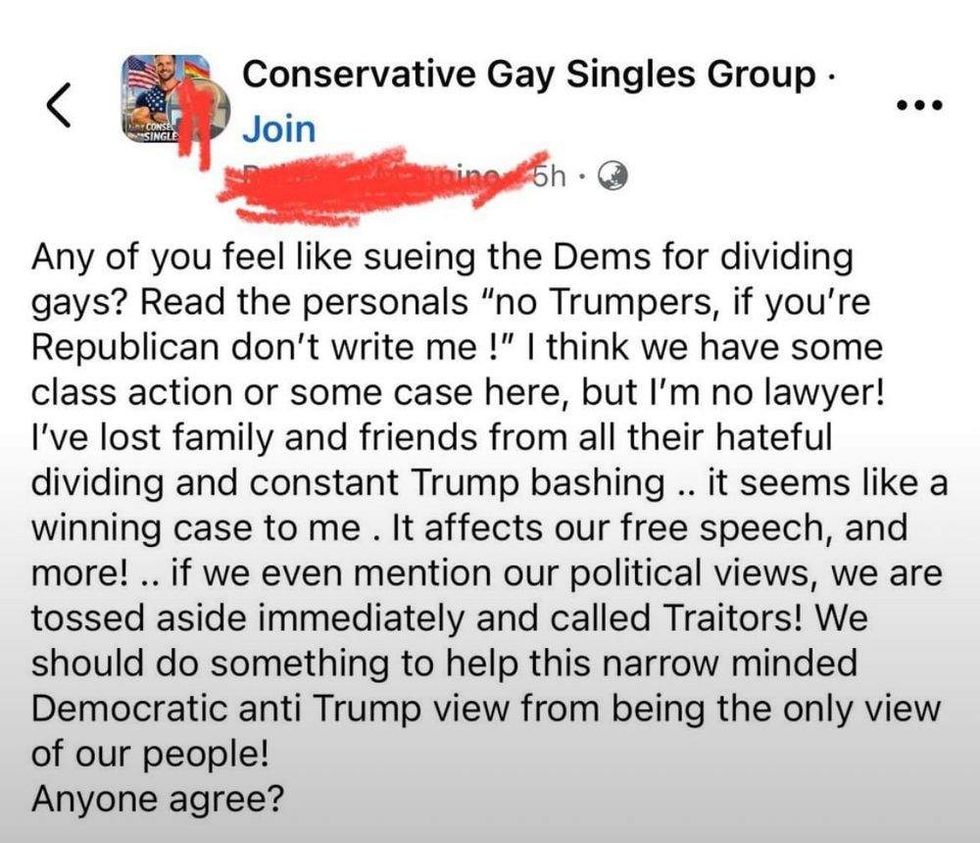 Gay MAGA fan angry gay men don’t want to sleep with him | Out.com