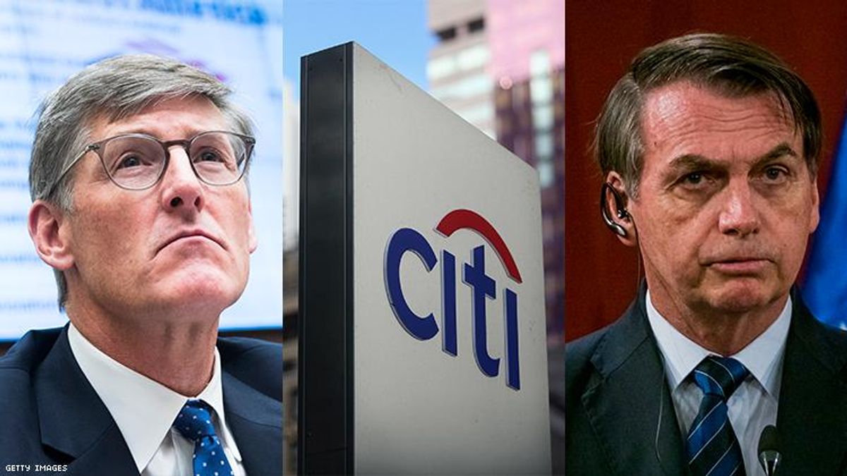 Citigroup CEO Really Wants to Honor Brazil’s Homophobic President