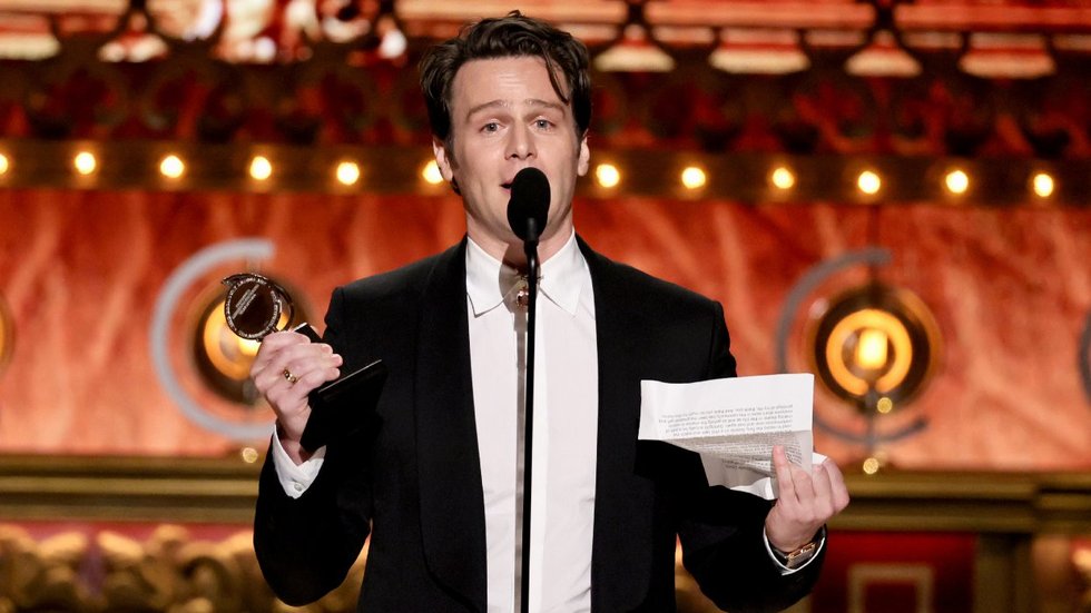 Jonathan Groff wins Tony Award for 'Merrily We Roll Along'