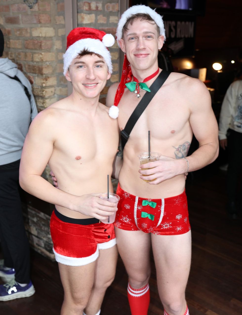 These sexy Santas showed up in Speedos for a good cause