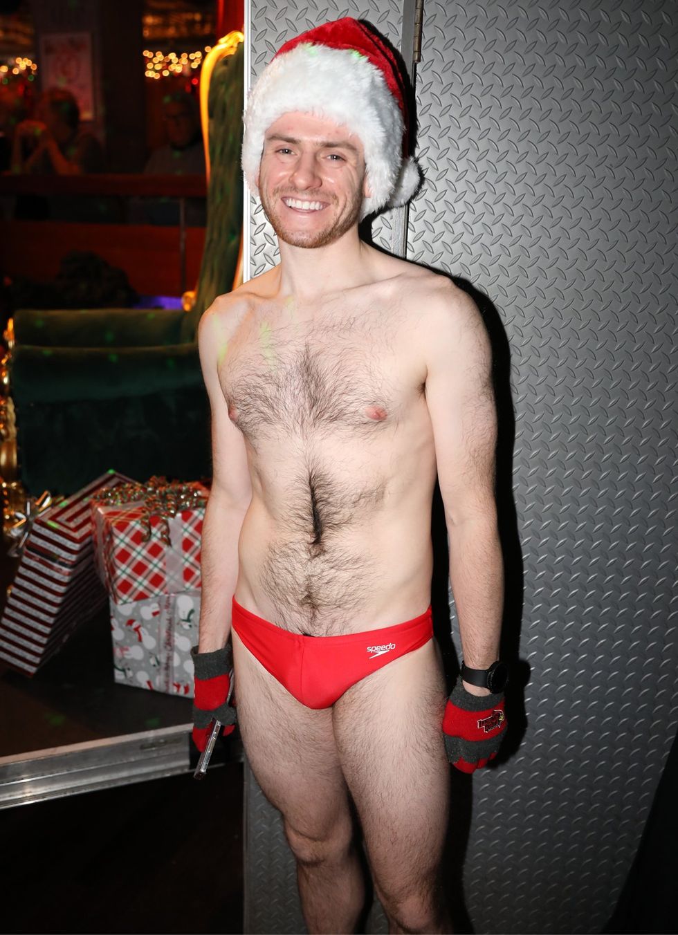 These sexy Santas showed up in Speedos for a good cause