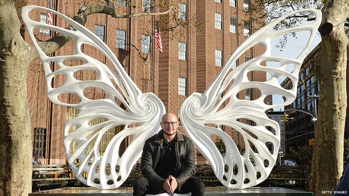 NYC's Newest Sculpture Honors Trans People by Giving Them Wings