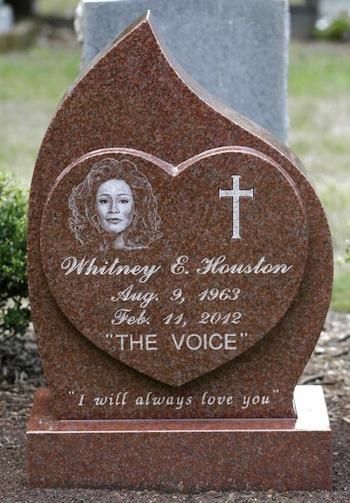 Whitney Houston’s Gravestone Unveiled: Features Lyrics from Hit Song ...