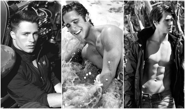 Colton Haynes, Steven R. McQueen, Diego Boneta in Abercrombie & Fitch