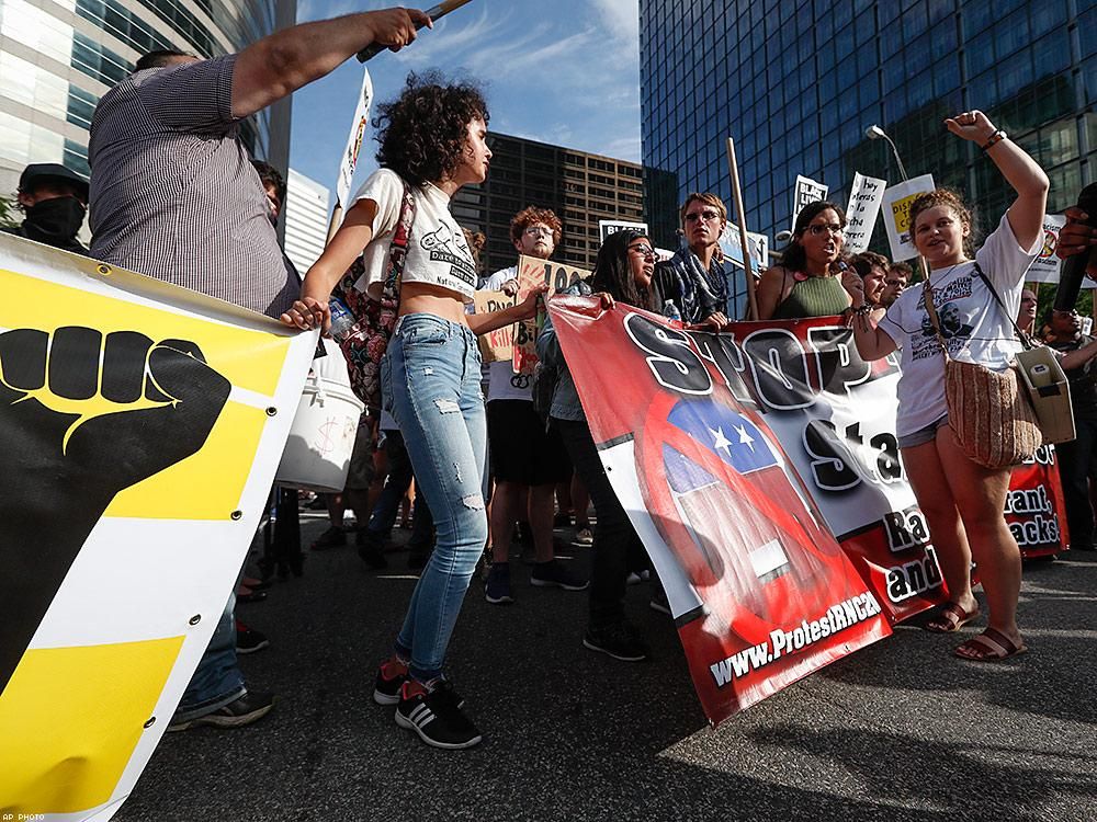 Photos: Take a Look at What's Going on Outside the Republican Convention