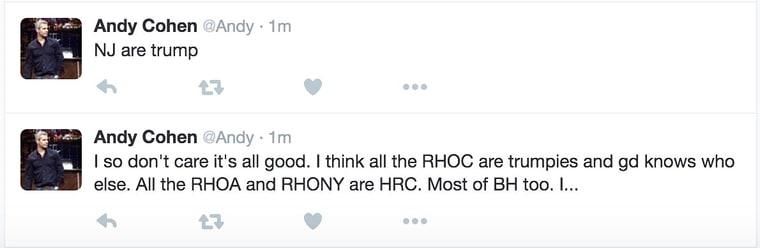 Andy Cohen Accidentally Tweeted Who He Thinks The Real Housewives Are ...