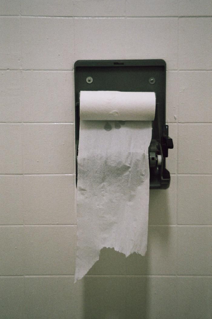 Male Models Pose By Toilets at Sao Paolo Fashion Week
