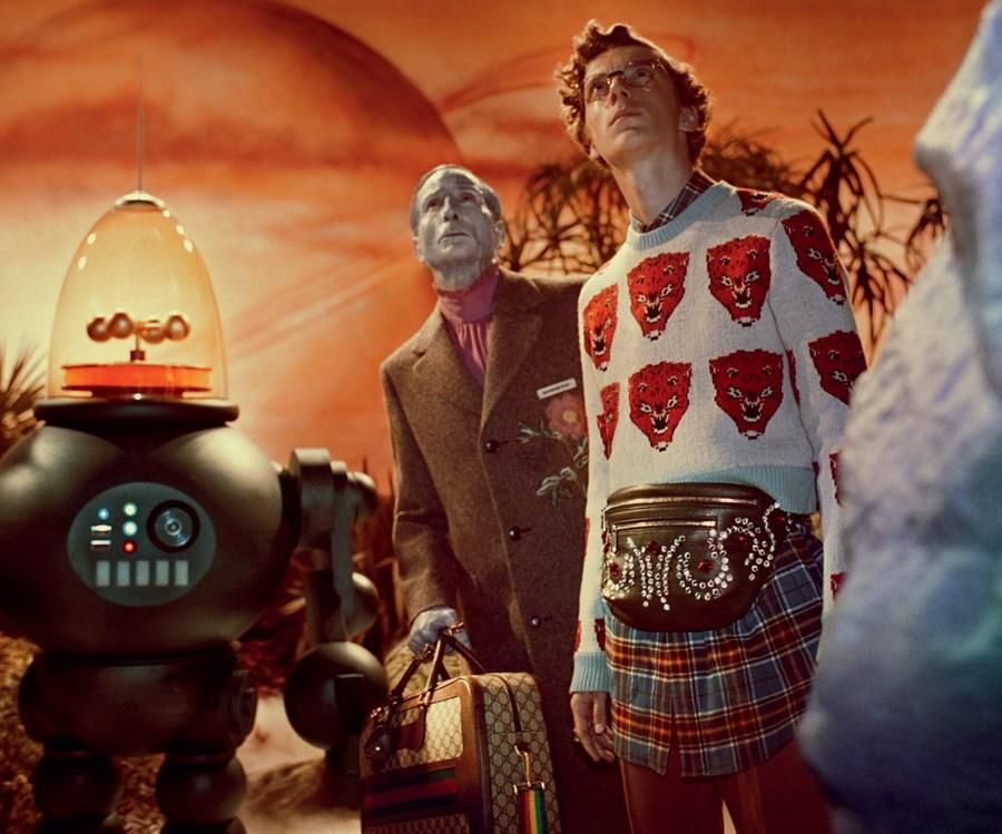 Gucci Fall '17 Campaign Sees Models Kissing Aliens & Fighting Dinosaurs