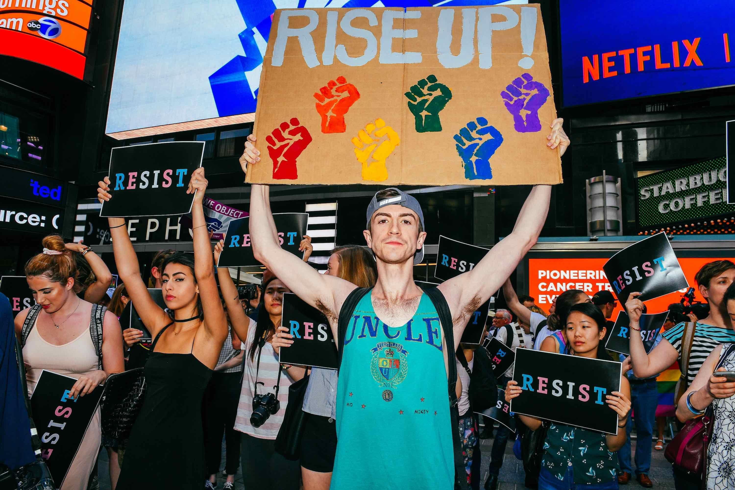Gallery: NYC Protests Trump's Transgender Military Ban