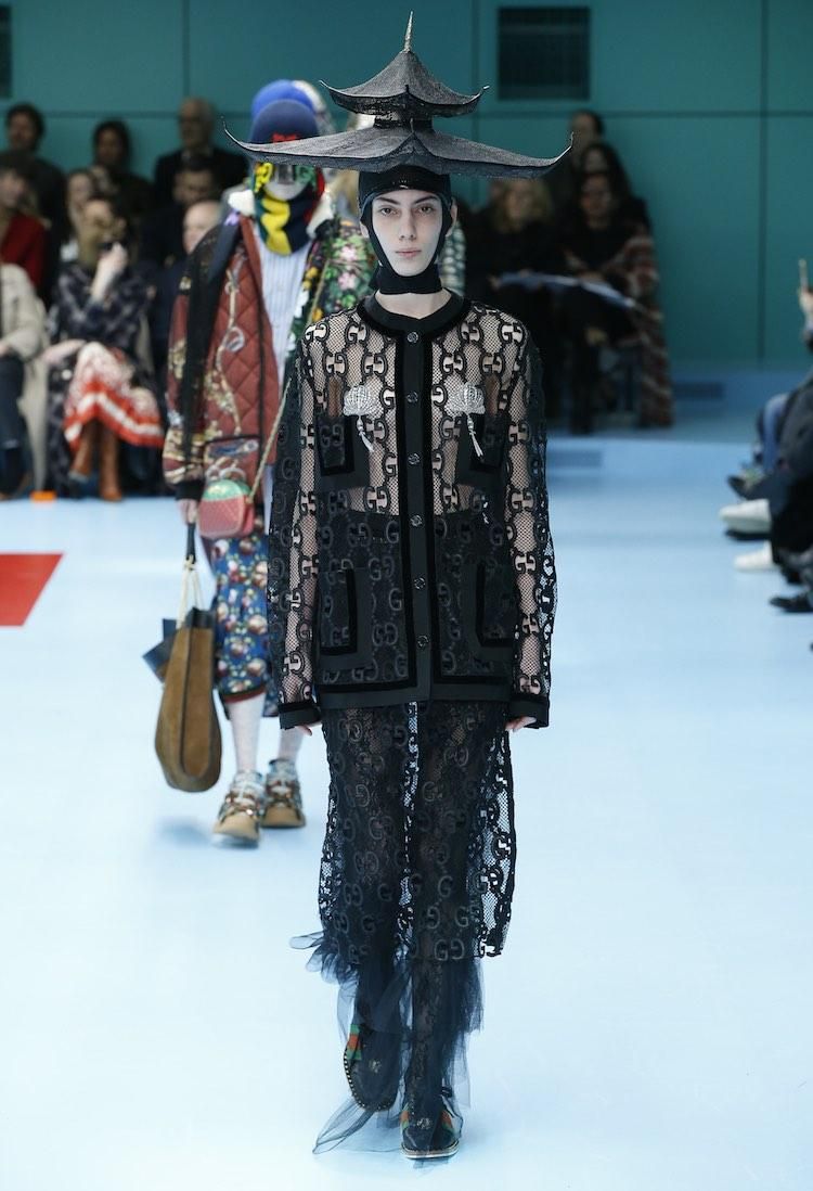 MFW: Gucci Dazzles Us Once Again With Feathers, Severed Heads, & Dragons
