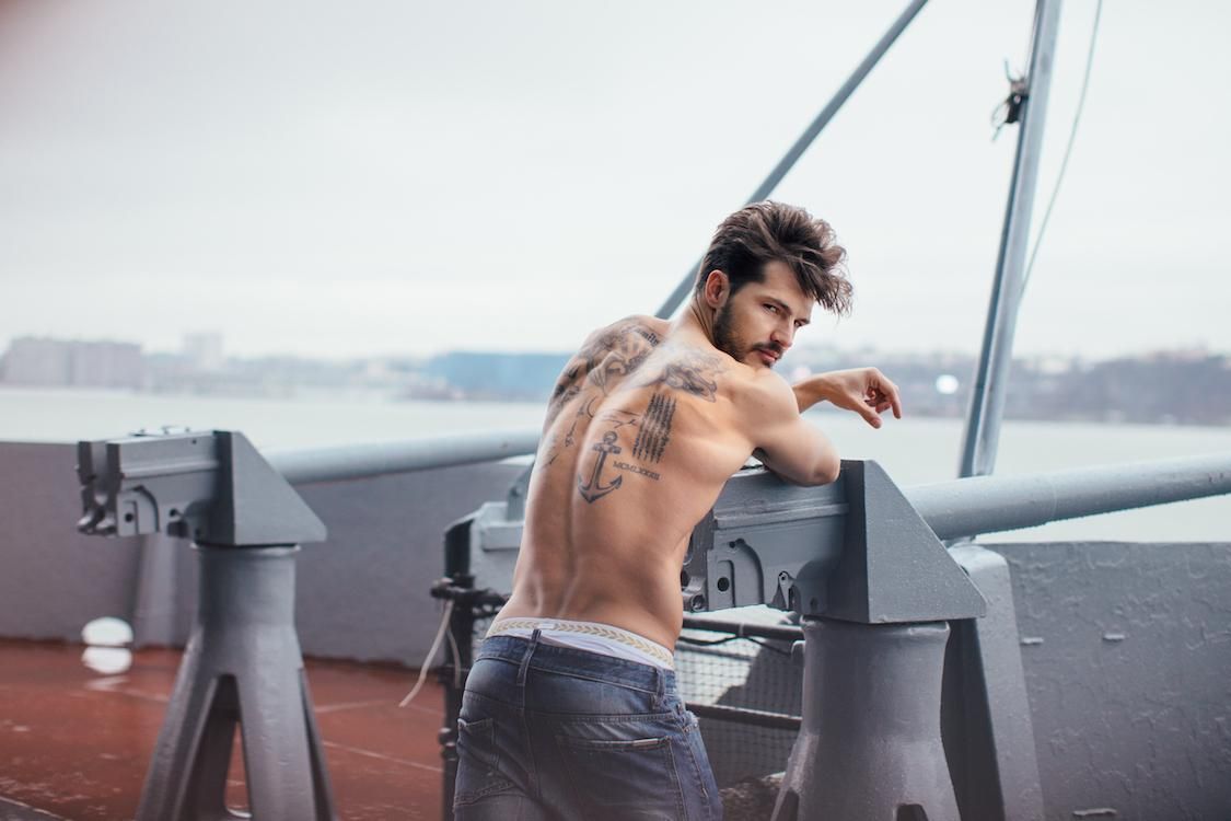 Models On Deck (and Disrobed) at the Intrepid